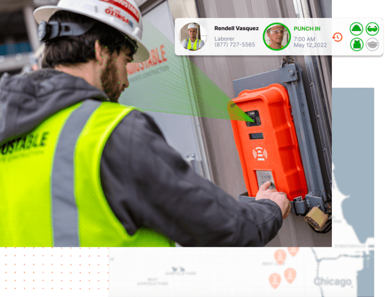 Biometric Portable Time Clock for Construction - SmartBarrel