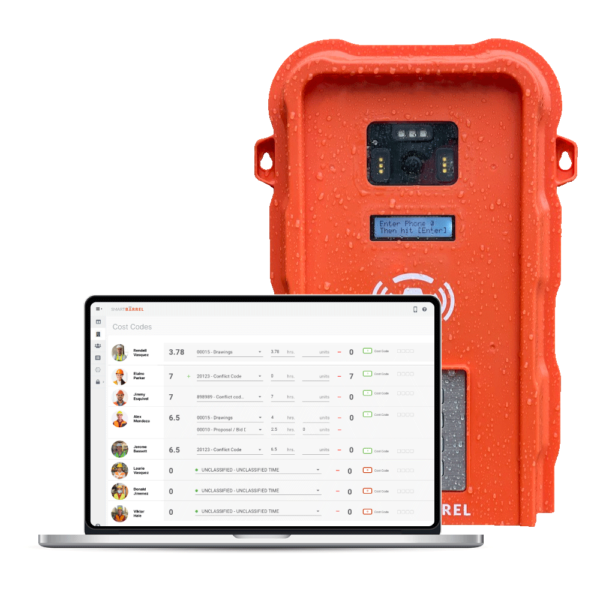 Biometric Portable Time Clock for Construction - SmartBarrel