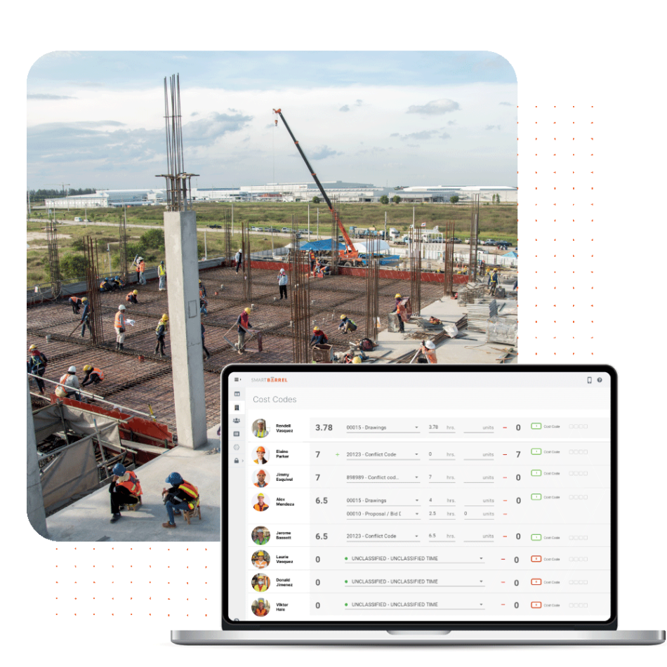 Biometric Portable Time Clock for Construction - SmartBarrel