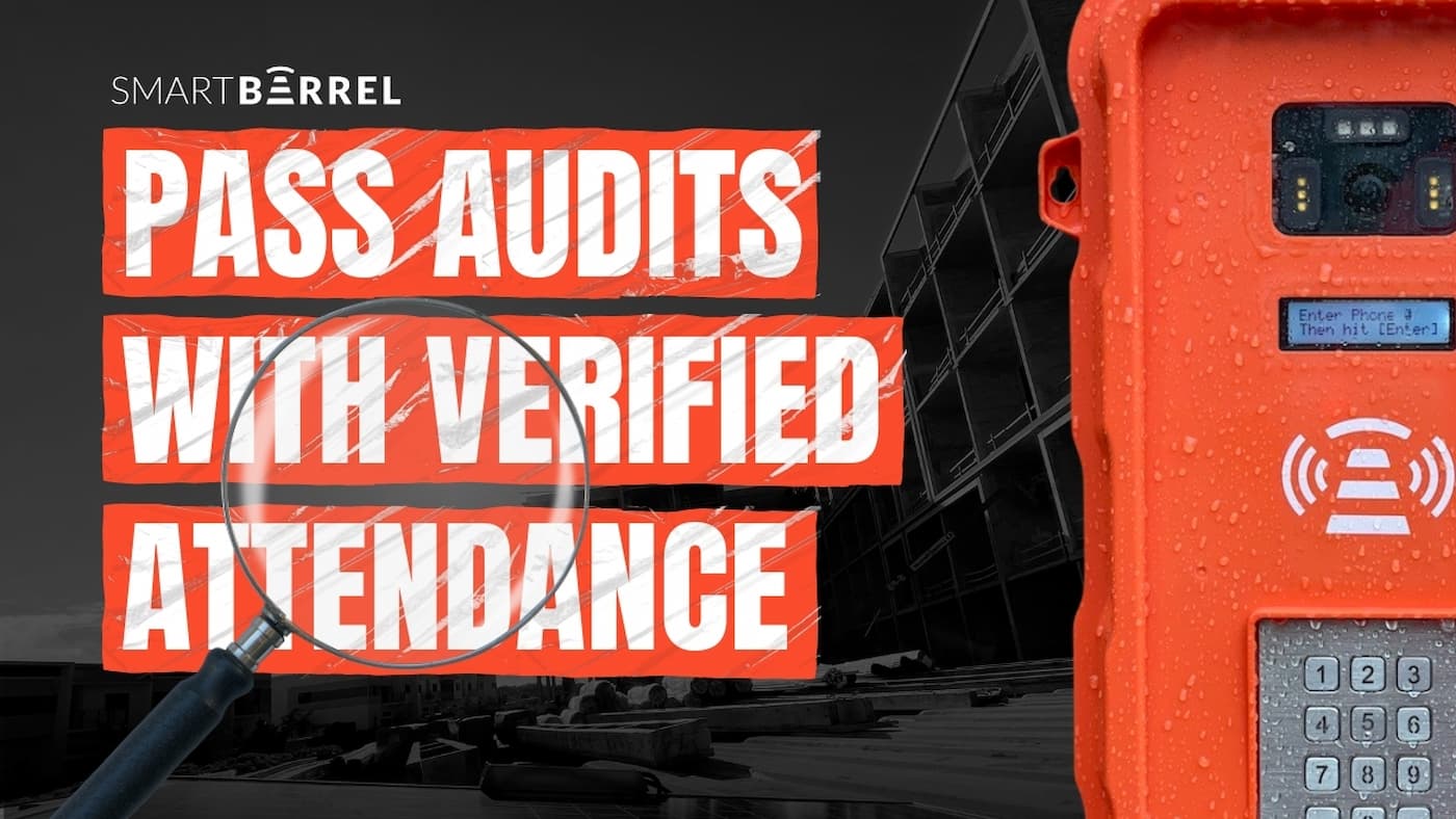 Biometric Portable Time Clock for Construction - SmartBarrel